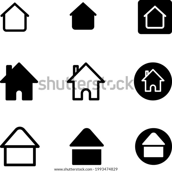 Home Icon Main Page Button Navigation Stock Vector (Royalty Free ...