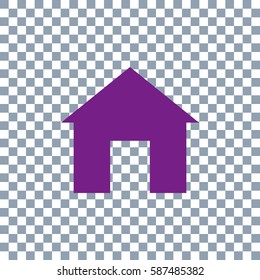 Home Icon On Transparent Background Violet Stock Vector (Royalty Free ...