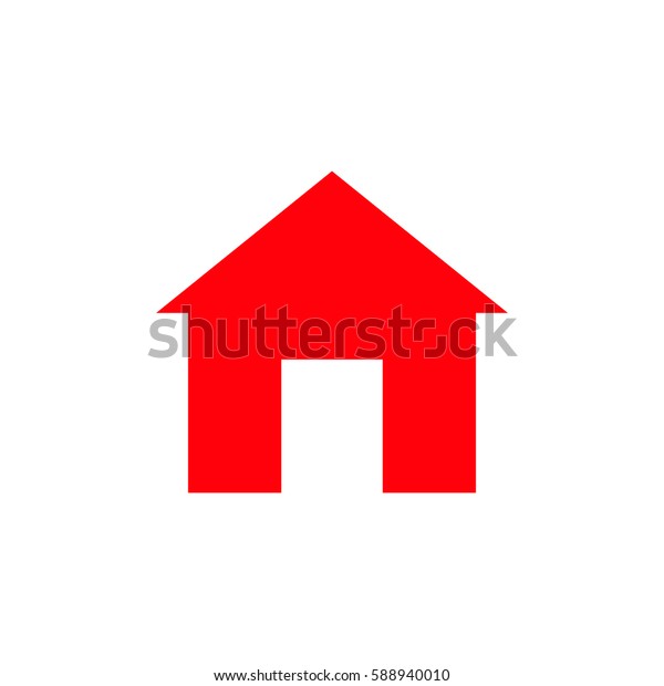 Home Icon Red Icon Stock Vector (Royalty Free) 588940010 | Shutterstock