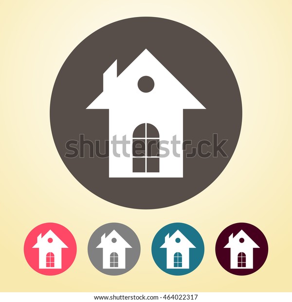 Home Icon Round Shape Stock Vector (Royalty Free) 464022317 | Shutterstock