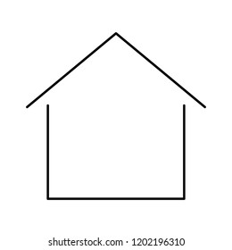 Line House Design Home Real Estate Stock Vector Royalty Free