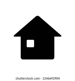 Home Icon Vector Black Stock Vector (Royalty Free) 1246692904 ...