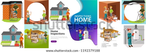 Home Inspection Web Page Rendered Services Stock Vector (Royalty Free ...