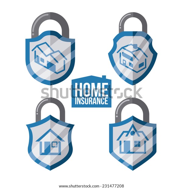 Home Insurance Graphic Design Vector Illustration Stock Vector (Royalty ...