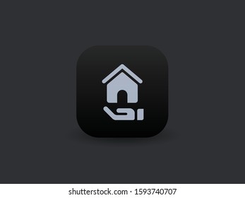 Home Insurance App Icon Button Stock Vector (Royalty Free) 1844721931