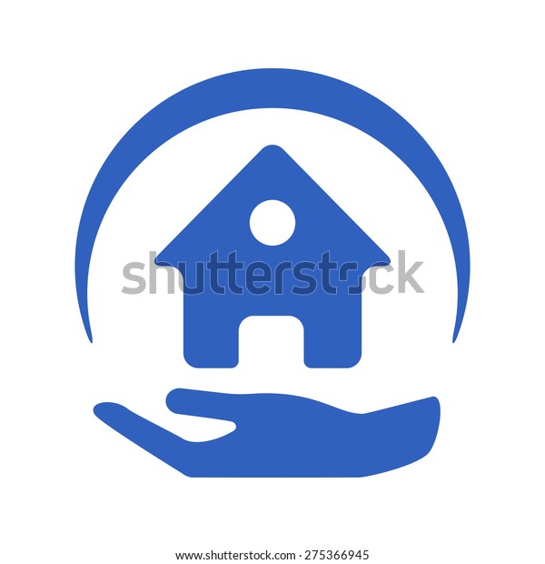 Home Insurance Vector Logo House Hands Stock Vector (Royalty Free ...