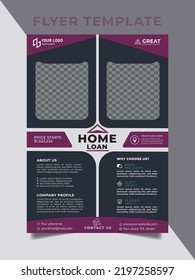 Home Loan Flyer Design Template Vector Stock Vector (Royalty Free ...