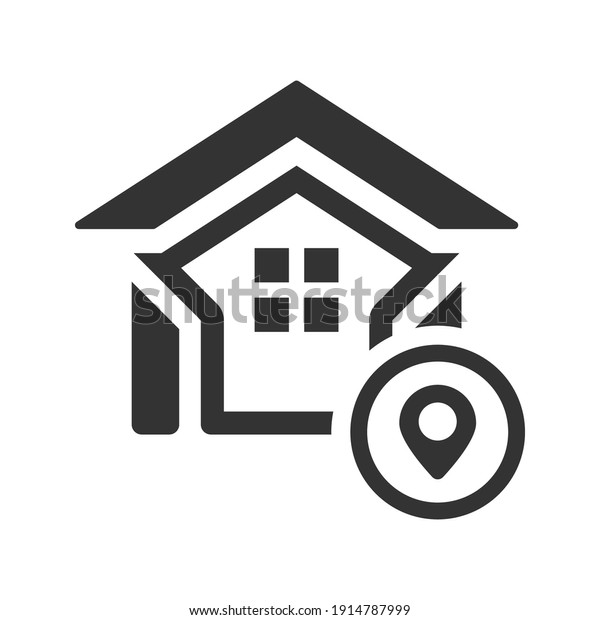 Home Location Icon Vector Illustration Stock Vector (Royalty Free ...
