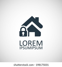 Home Lock Icon Stock Vector (Royalty Free) 198175031 | Shutterstock