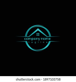 Home Logo Black Background Stock Vector (Royalty Free) 1897103758 ...