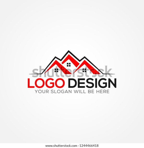 Home Logo Design Vector Illustration Stock Vector (Royalty Free) 1244466418