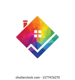 Home Logo Template Check Mark Logo Stock Vector (Royalty Free ...