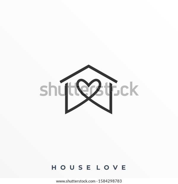 Home Love Illustration Vector Template Suitable Stock Vector (Royalty ...