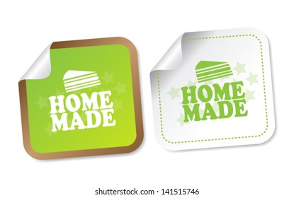 Home Made Stickers Stock Vector (Royalty Free) 141515746 | Shutterstock