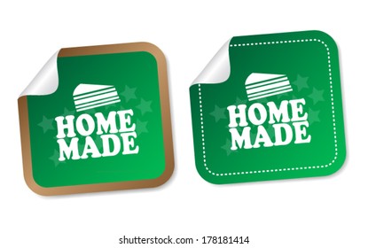 Home Made Stickers Stock Vector (Royalty Free) 178181414 | Shutterstock