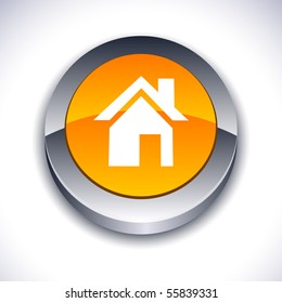 Home Metallic 3d Vibrant Round Icon Stock Vector (Royalty Free ...