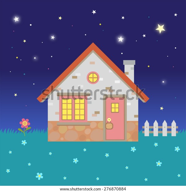 Home Night Background: stockvector (rechtenvrij) 276870884 | Shutterstock