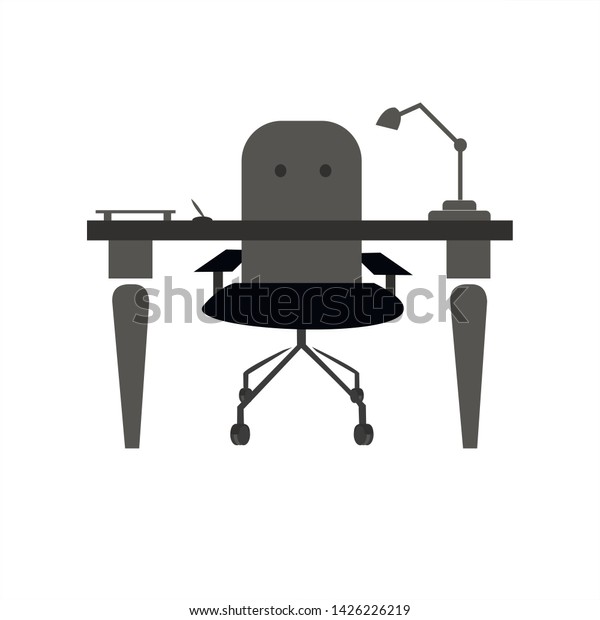 Home Office Desk Modern Office Desk Stock Vector (Royalty Free ...