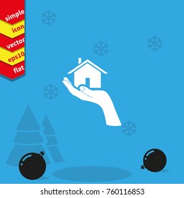Home On Hand Icon Stock Vector (Royalty Free) 760116853 | Shutterstock