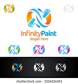 Home Painting Infinity Vector Logo Design Stock Vector (Royalty Free ...