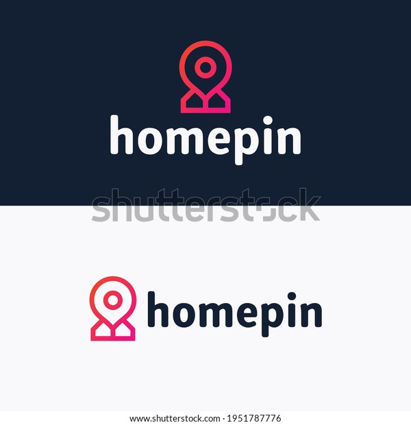 Home Pin Logo Design Vector Icon Stock Vector (Royalty Free) 1951787776 ...
