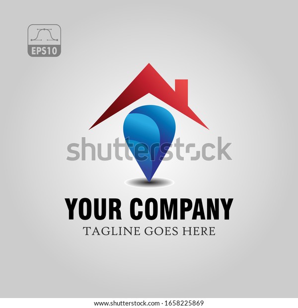 Home Place Logo Design Concept Vector Stock Vector (Royalty Free ...