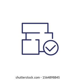 Home Plan Approved Vector Line Icon Stock Vector (Royalty Free ...