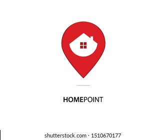 Home Point Logo Template Design Vector Stock Vector (Royalty Free ...