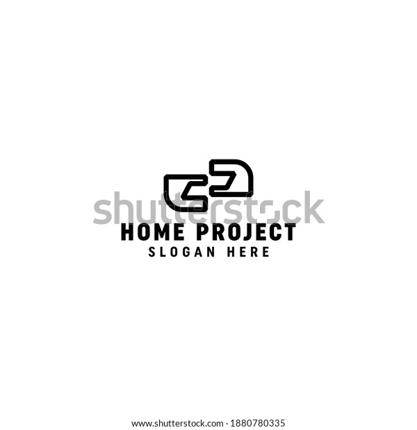 Home Project Logo Design Building Home Stock Vector (Royalty Free ...