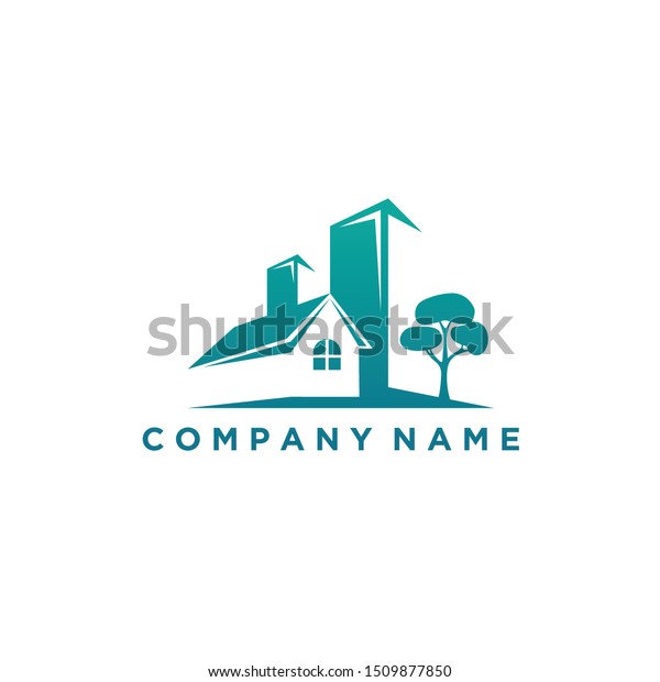 Home Real Estate Tree Logo Vector Stock Vector (Royalty Free) 1509877850