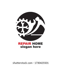 Home Repair Logo Template Design Stock Vector (Royalty Free) 1730425501 ...
