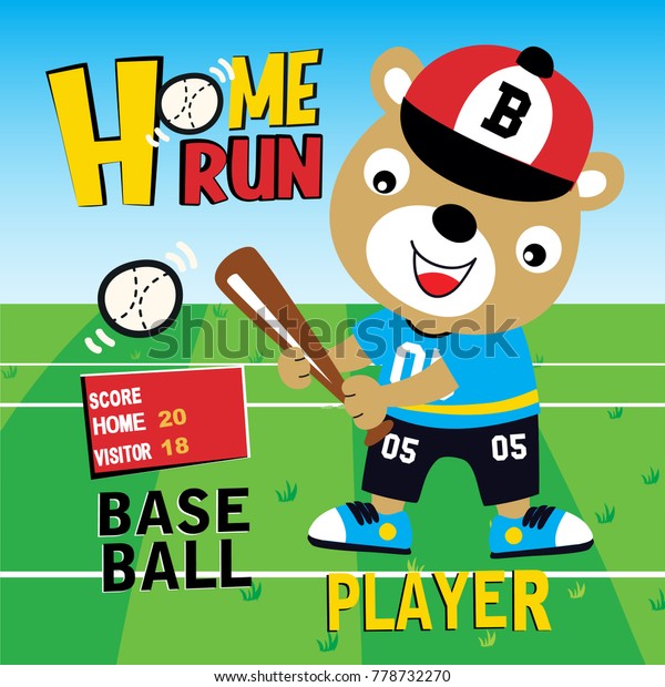 Home Run Animal Cartoon Vector Stock Vector (Royalty Free) 778732270