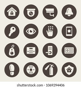 Home Safety System Icon Set Stock Vector (Royalty Free) 1069294406 ...