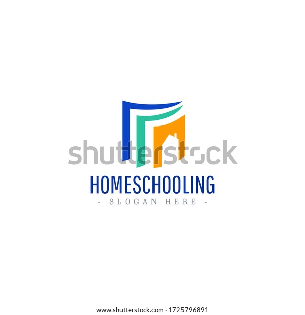 Home Schooling Logo Icon Vector Template Stock Vector (Royalty Free ...