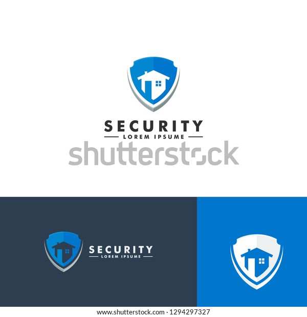 Home Security Logo Building On Shield Stock Vector (Royalty Free ...