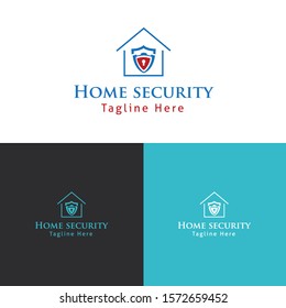 Home Security Logo Design Vectorhome Security Stock Vector (Royalty ...