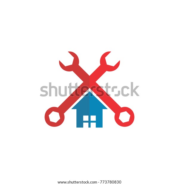 Home Service Logo Design Stock Vector (Royalty Free) 773780830 ...