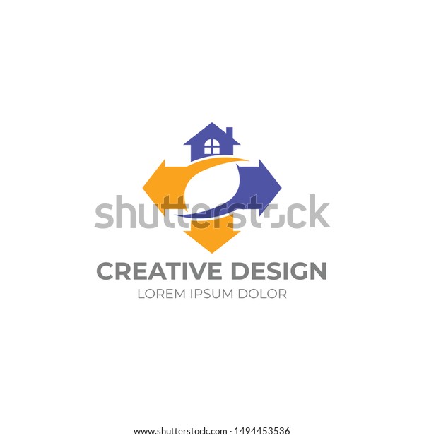 Home Service Logo Design Vector Home Stock Vector (Royalty Free ...