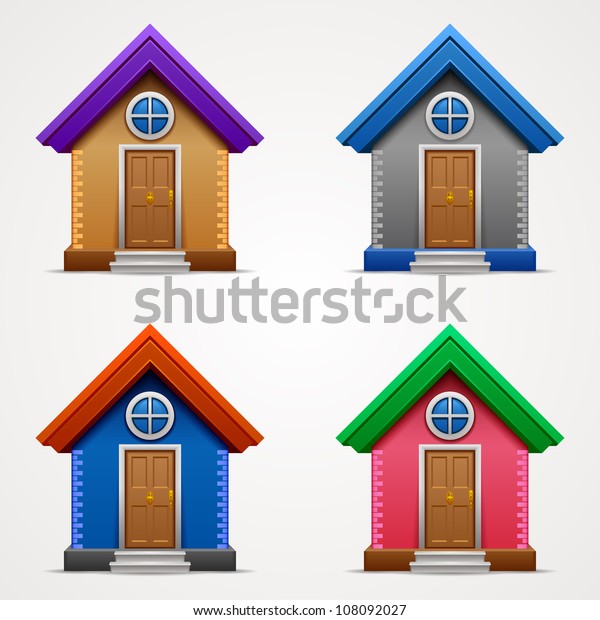 Home Set Icons Home Icons Collection Stock Vector (Royalty Free ...