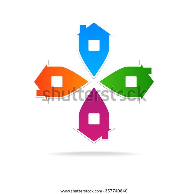 Home Sign Logo Template Navigation Sweet Stock Vector (Royalty Free ...