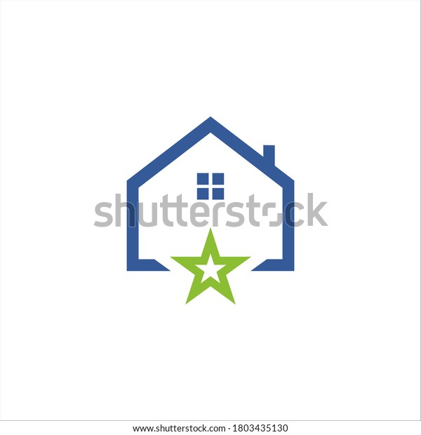 Home Star Logo Design Vector Sign Stock Vector (Royalty Free ...