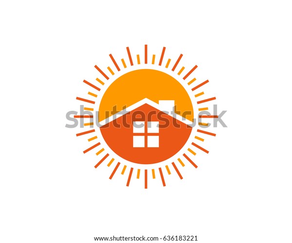 Home Sun Icon Logo Design Element Stock Vector (Royalty Free) 636183221 ...