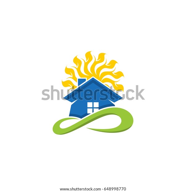 Home Sun Icon Vector Logo Element Stock Vector (Royalty Free) 648998770 ...