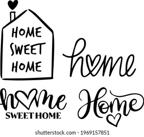 Home Sweet Home Text Vector Poster Stock Vector (Royalty Free ...