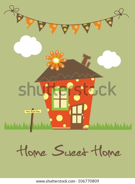 Home Sweet Home Vector Illustration Stock Vector (Royalty Free ...