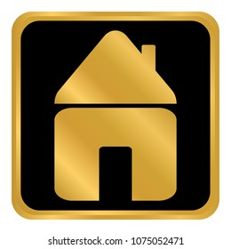 Home Symbol Button On White Background Stock Vector (Royalty Free ...