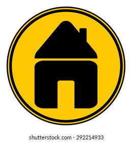 Home Symbol Button On White Background Stock Vector (Royalty Free ...
