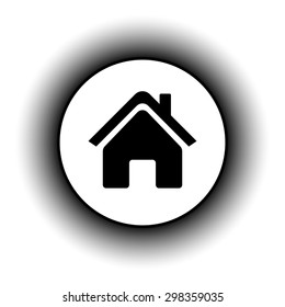 Home Symbol Button On White Background Stock Vector (Royalty Free ...