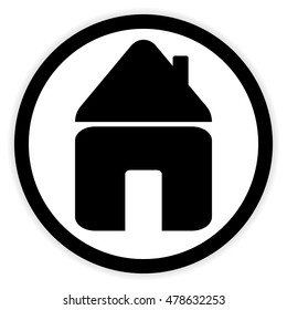 Home Symbol Button On White Background Stock Vector (Royalty Free ...