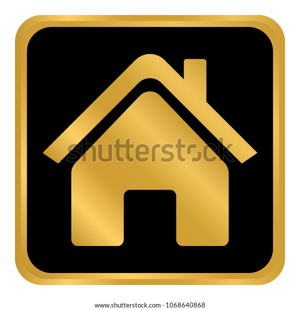 Home Symbol Button On White Background Stock Vector (Royalty Free ...